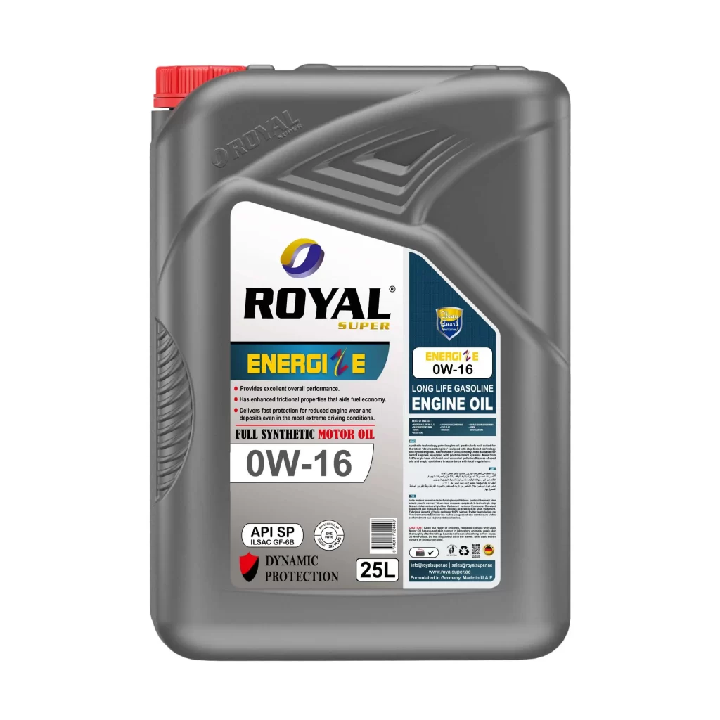 Royal Super Gasoline Engine Oil 0W-16 API SP 25 Liter - ROYAL SUPER